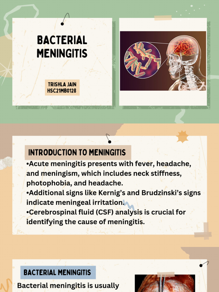 Bacterial Meningitis | PDF