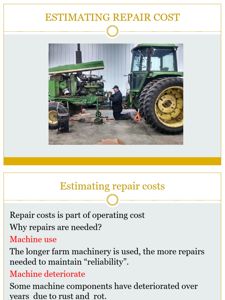 8) Estimating Repair Costs | PDF