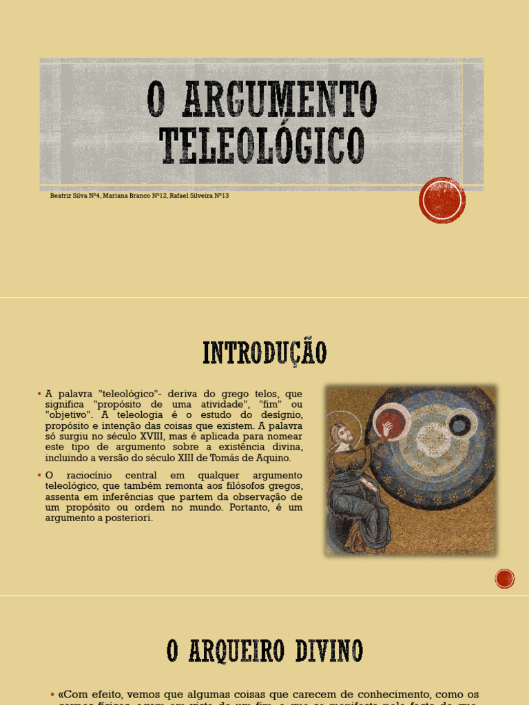 Teleologia e a Existência de Deus | PDF | Deus | Seleção natural