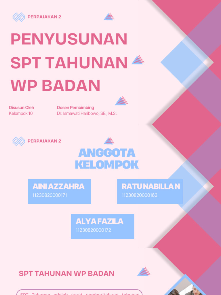 Penyusunan SPT Tahunan WP Badan PDF | PDF