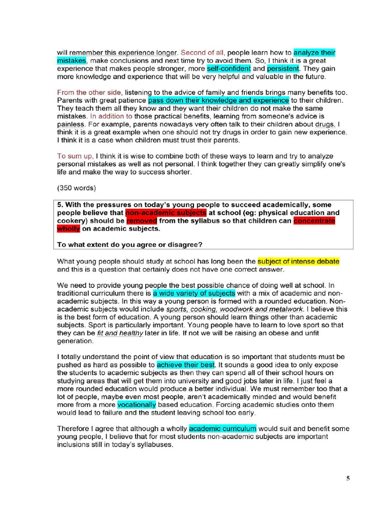 IELTS Essay Samples Page 0007 | PDF
