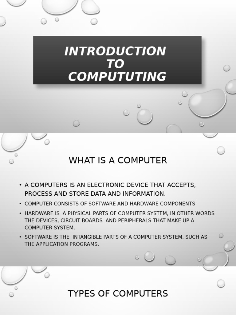 Introduction To Computing - 074251 | PDF | Personal Computers | Central ...