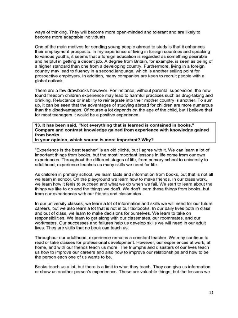 IELTS Essay Samples Page 0014 | PDF