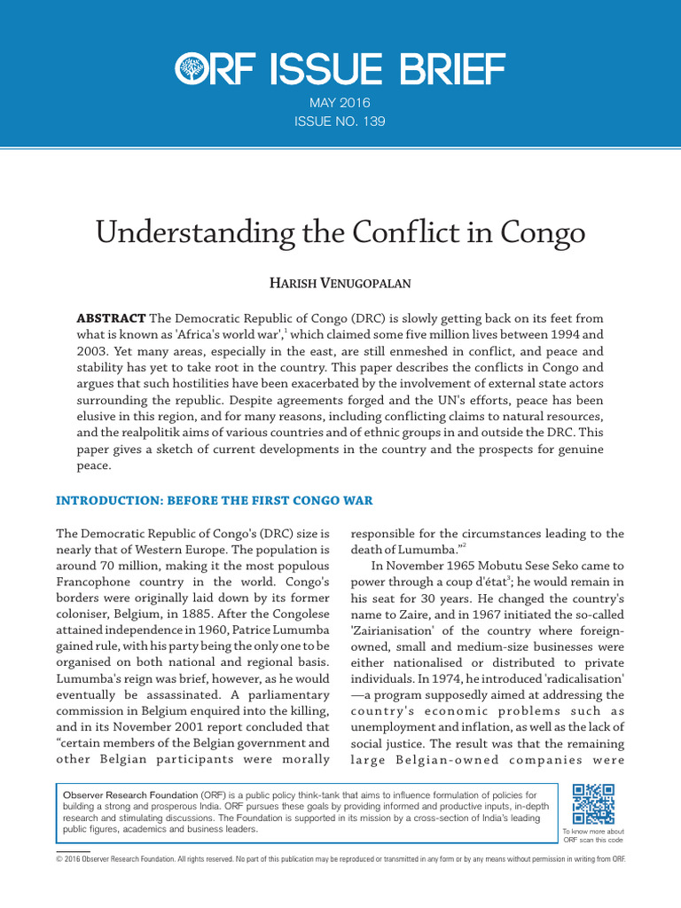 Understanding The Conflict in Congo (PDFDrive) | PDF | Democratic ...