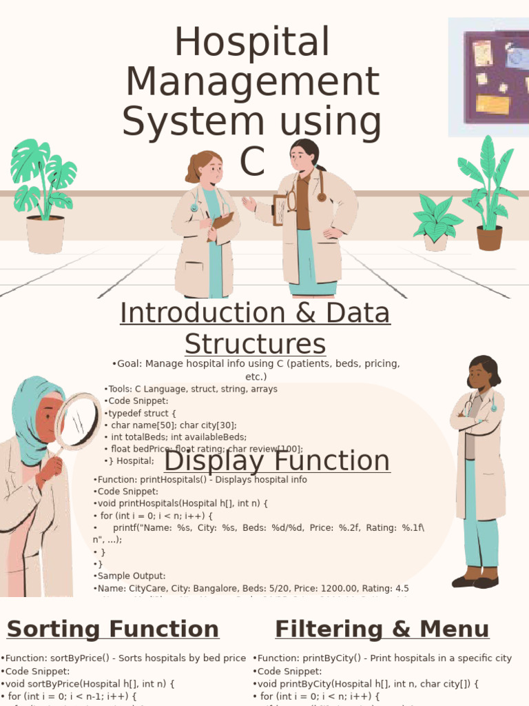 Hospital Management System Using C | PDF