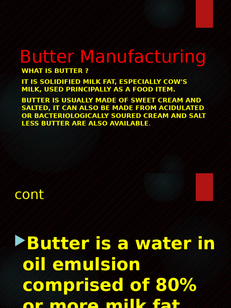 Butter Manufacturing (Recovered) | PDF