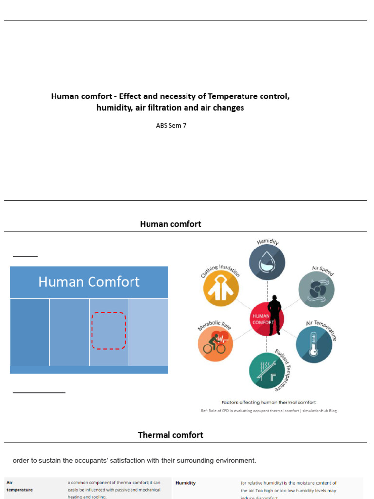 01 ABS - Sem 7 - Human Comfort | PDF | Humidity | Ventilation ...