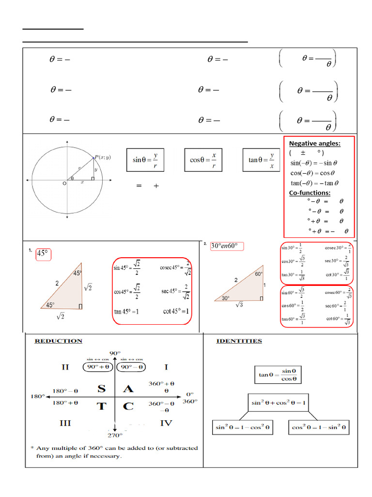 Photocopy TRIGONOMETRY Grade 11/12 | PDF | Trigonometric Functions ...
