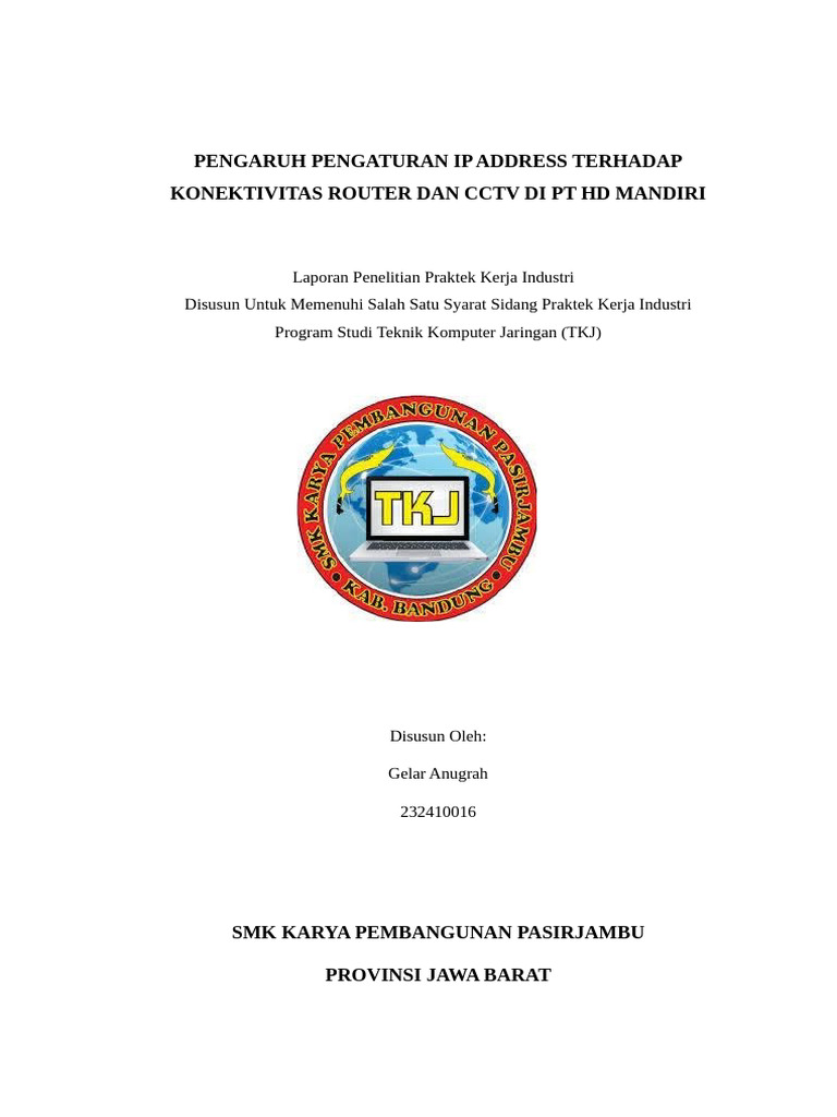 Pengaturan IP Address untuk CCTV dan Router | PDF