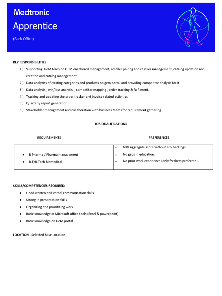 JD - Apprentice - GeM | PDF