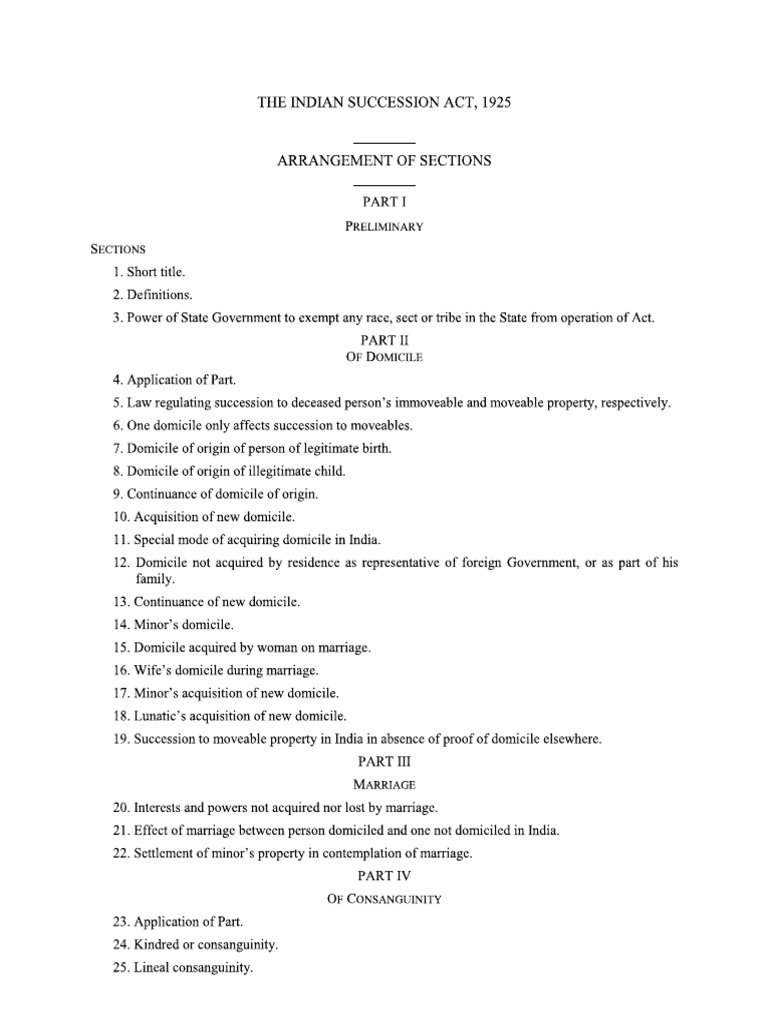 Indian Succession Act | PDF