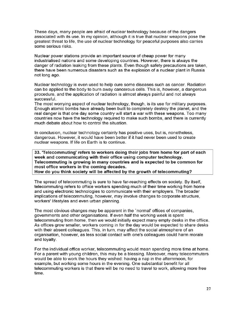 IELTS Essay Samples Page 0029 | PDF