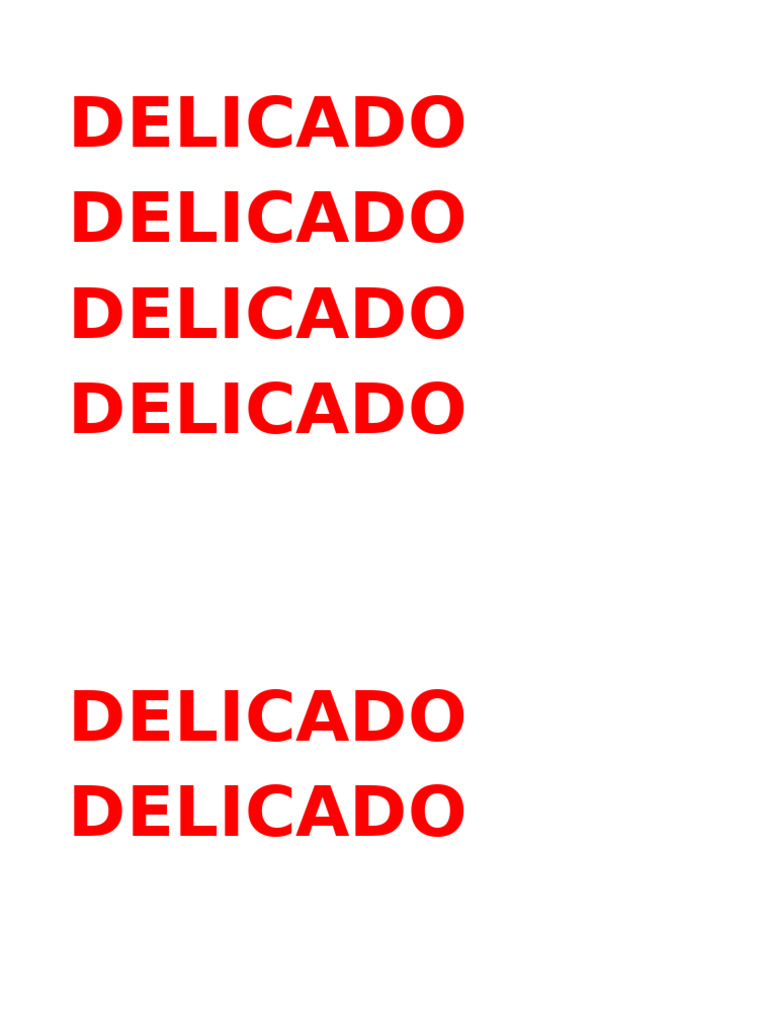 DELICADO | PDF