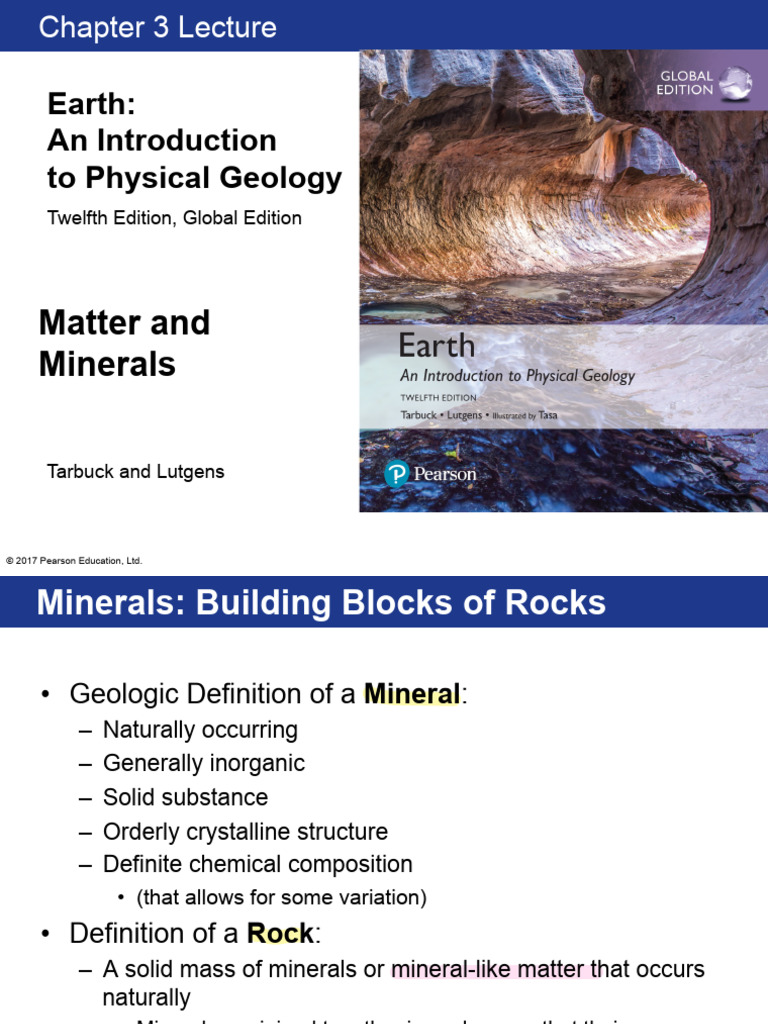 Physical Geology 101 Chapter3 | PDF | Ion | Minerals