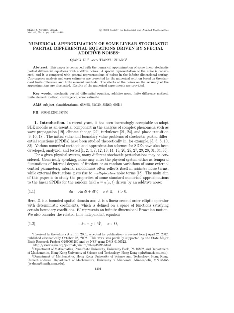 Numerical Approximation of Some Linear Stochastic Partial Differential Equations Driven by ...