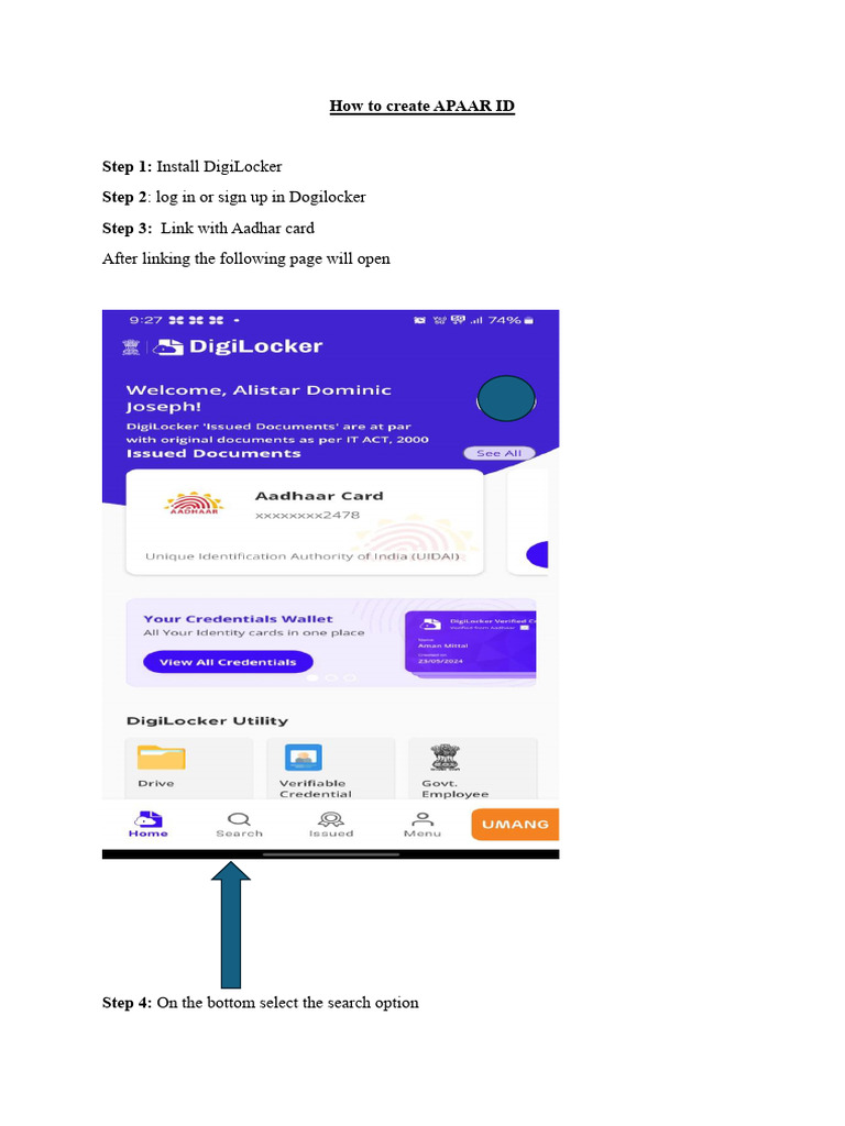 How To Create APAAR ID Step Wise Instructions | PDF