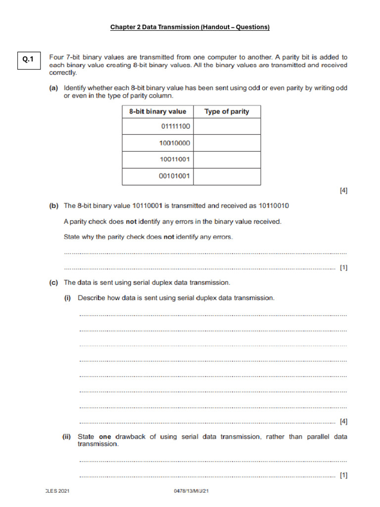 Chapter 2 Test Revision (Q1-Q12) Handout Questions | PDF
