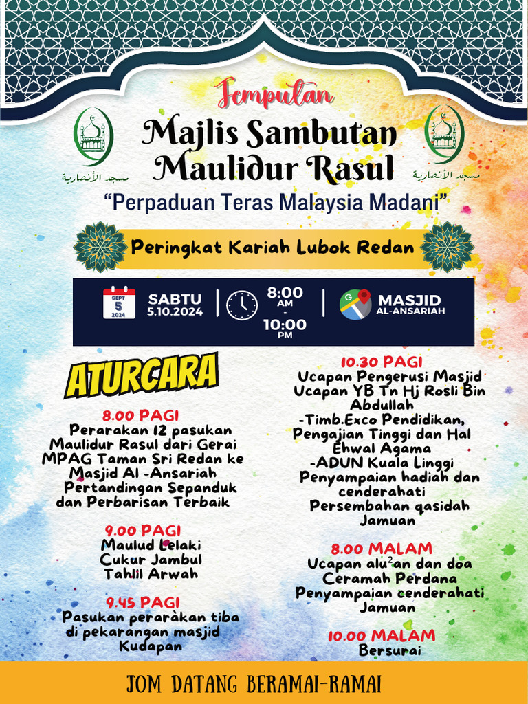 Jemputan Maulidur Rasul | PDF