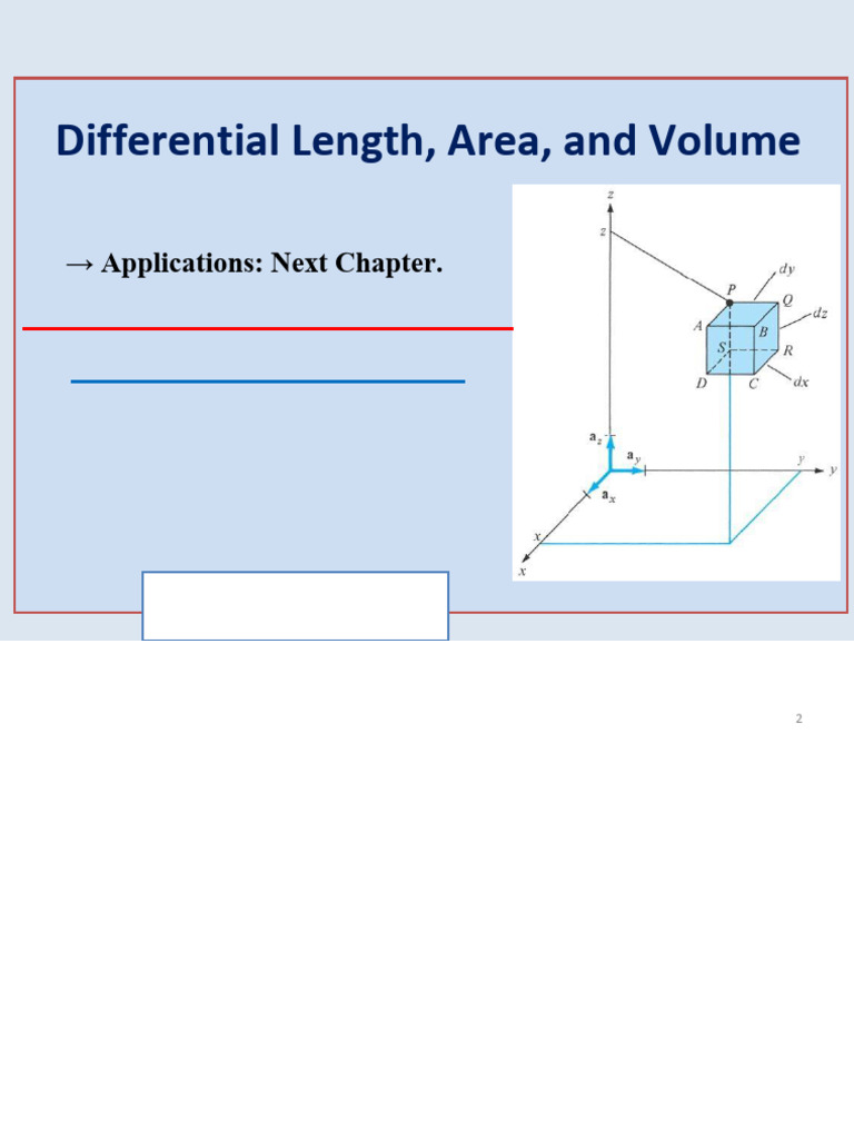 Differential Length, Area and Volume | PDF | Functions And Mappings | Mathematical Objects