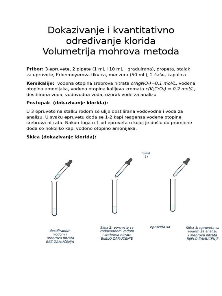 Volumetrijsko Određivanje Klorida | PDF
