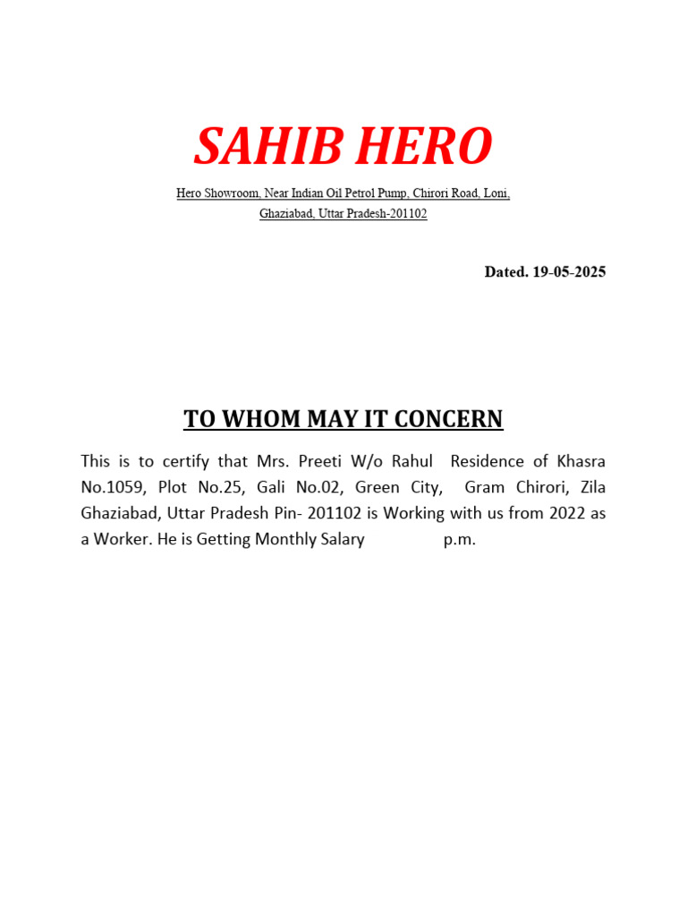 Preeti Green City Letterhead | PDF
