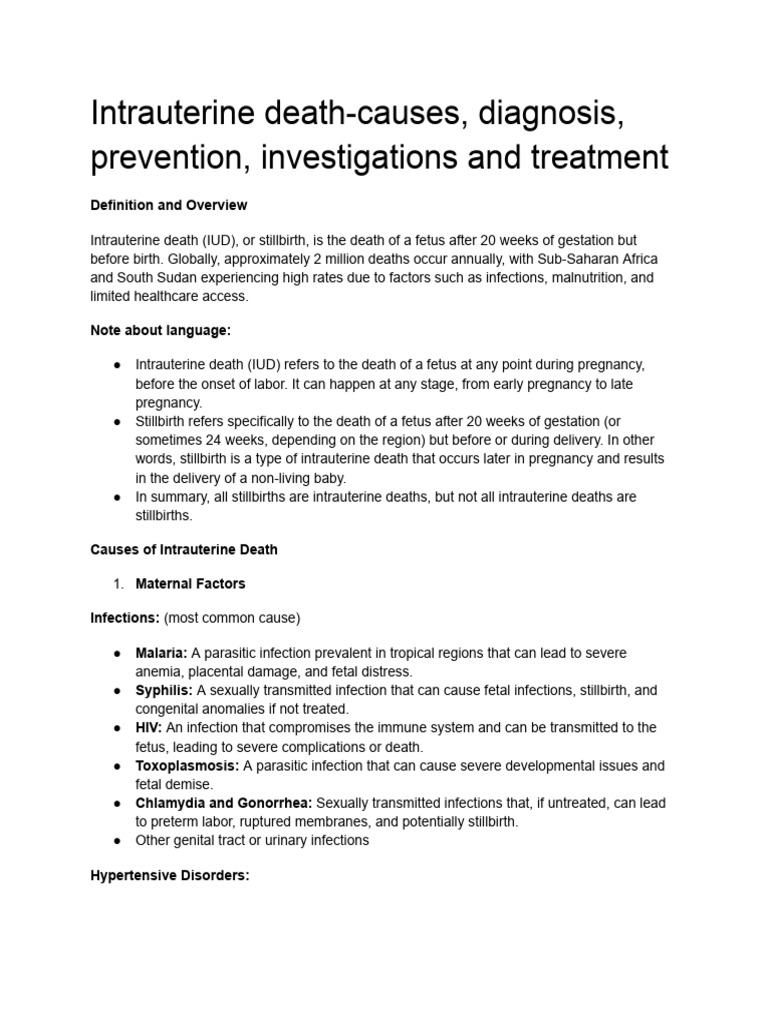 IUD vs. Stillbirth: Key Differences Explained | PDF | Childbirth ...