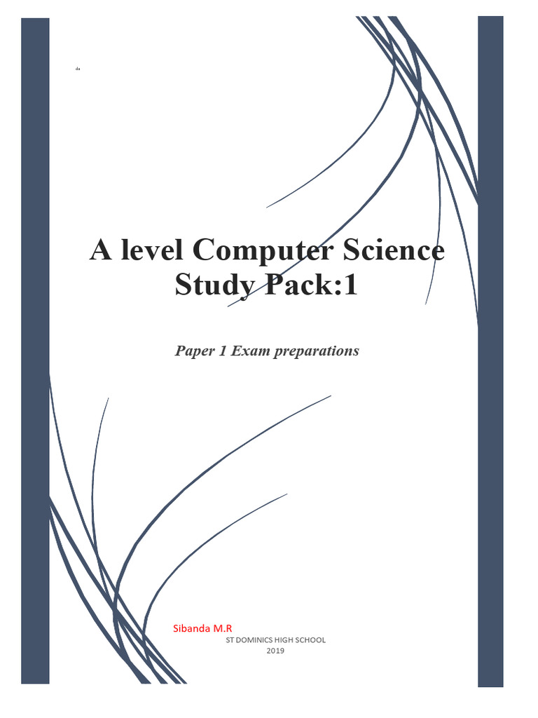 A Level Computer Science Study Pack | PDF | Databases | Decimal