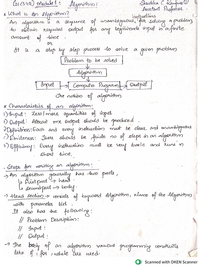 ADA BCS401 Module 1 Notes - 250318 - 190235 | PDF