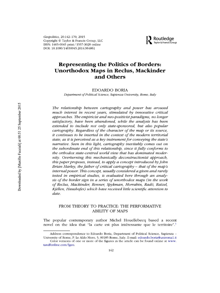 Representing The Politics of Borders Uno | PDF