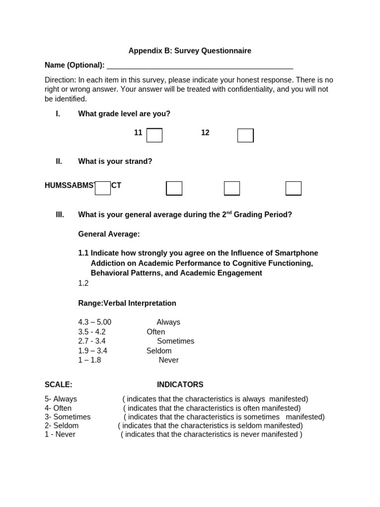 Appendix-B Survey-Questionnaire-1 | PDF | Cognitive Psychology | Cognitive Science
