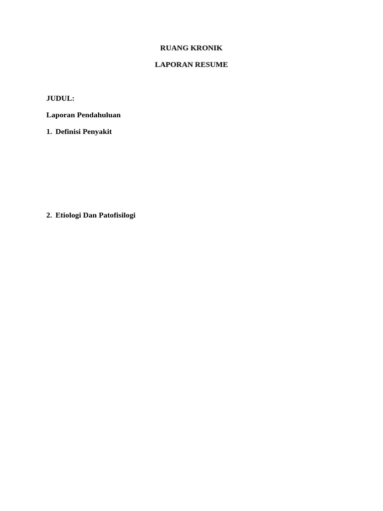 Laporan Resume Anak | PDF