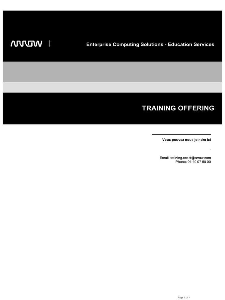 ArrowECSEducation CourseDetail | PDF | Xml | Software