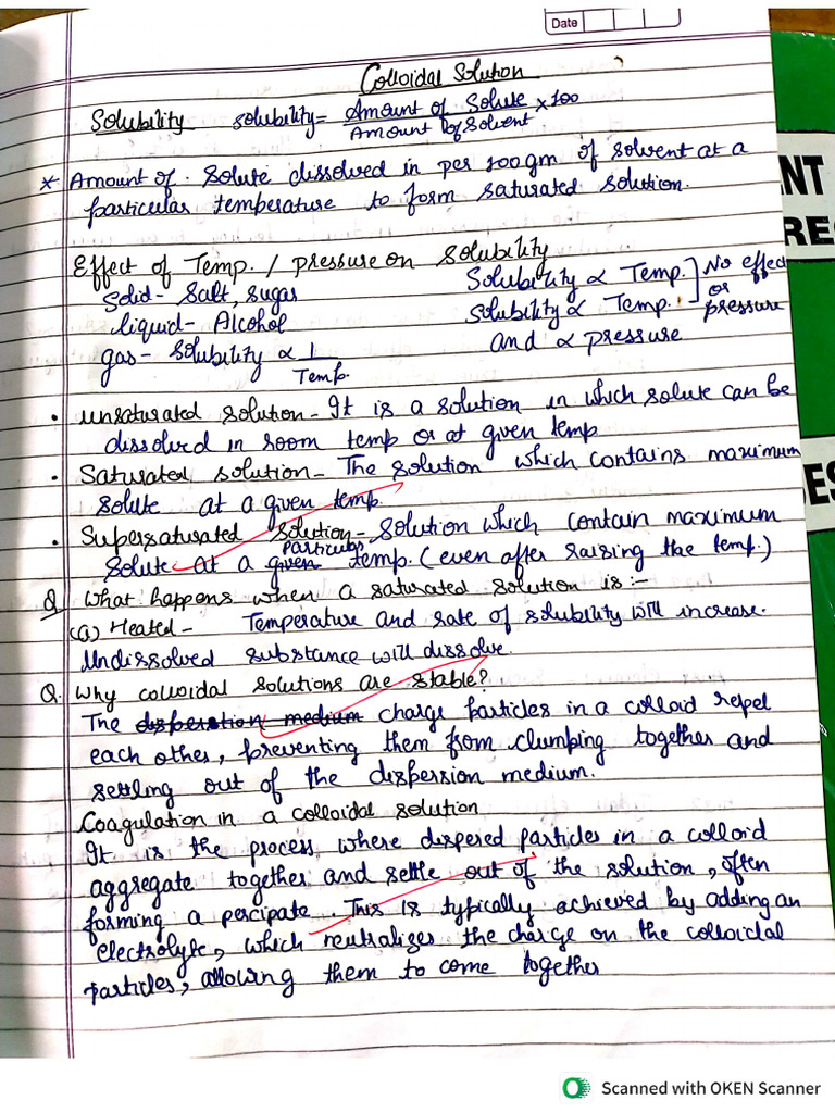 Chem - Online Class Notes For Class 9 Best Handwritten | PDF