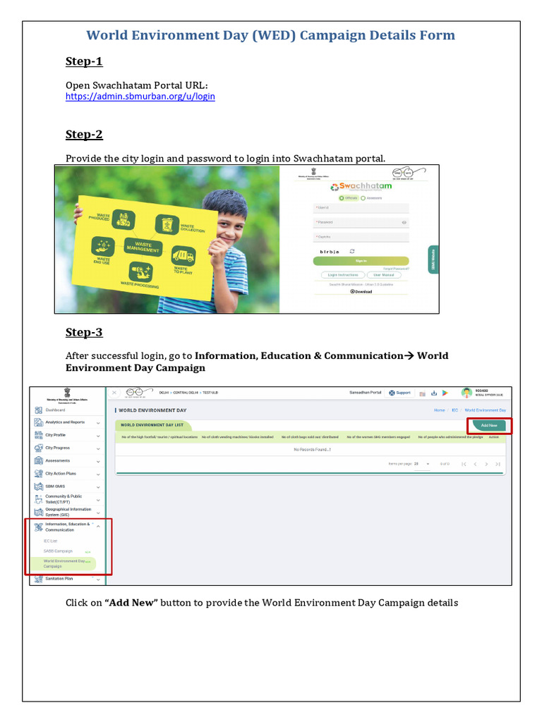 World Environment Day Campaign Details-Swachhatam Portal | PDF