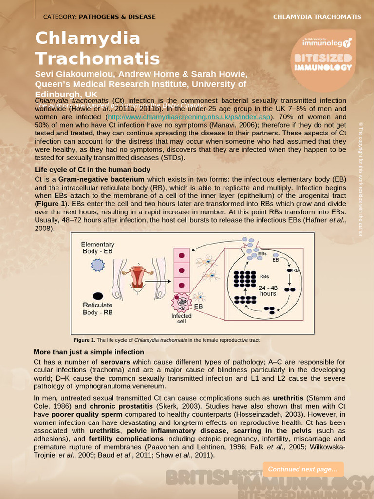 Chlamydia Trachomatis | PDF | Clinical Medicine | Immunology