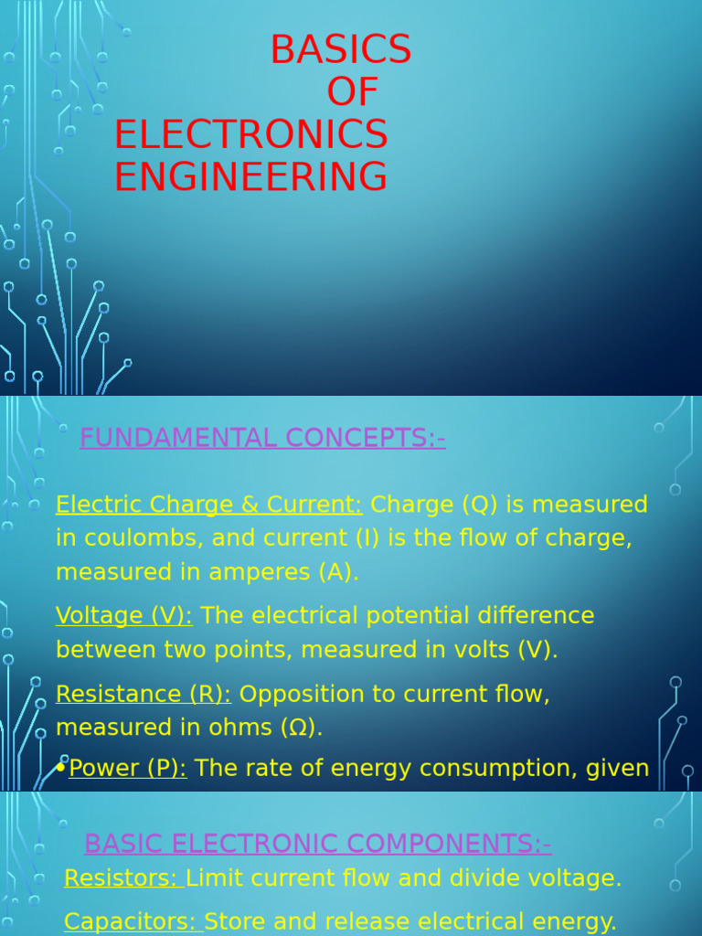 Basics of Electronics | PDF