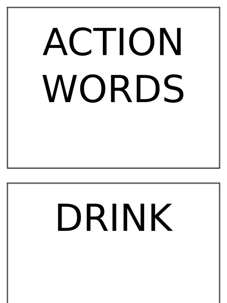 Action Words | PDF