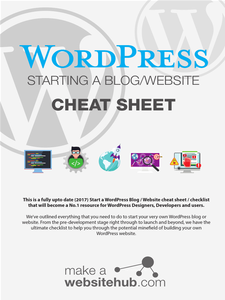 WordPress Blog Setup Cheat Sheet | PDF | Search Engine Optimization ...
