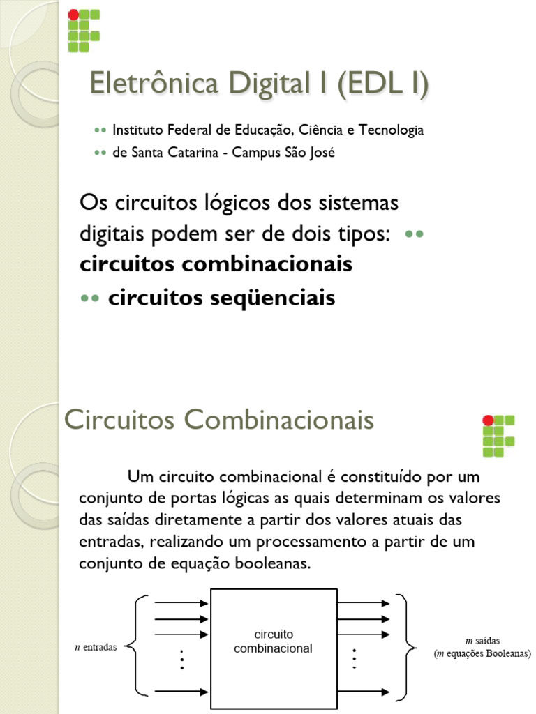 Unid 4 E DIGITALL Circuitos Combinacionais | PDF | Circuitos eletrônicos | Eletrônicos digitais