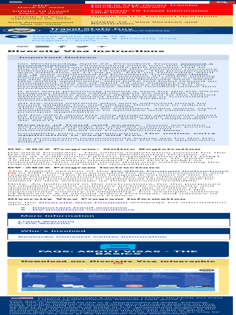 Diversity Visa Instructions | PDF | Travel Visa | Immigration