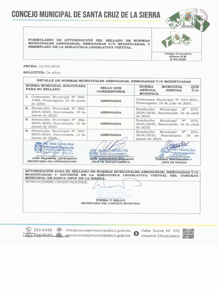 Sellado Normativo - Form 02-2025 | PDF