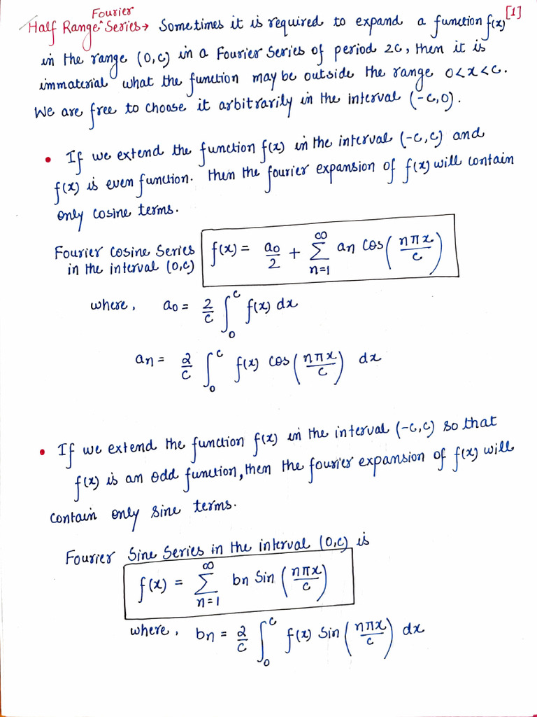 Half Range Fourier Series | PDF | Fourier Analysis | Harmonic Analysis