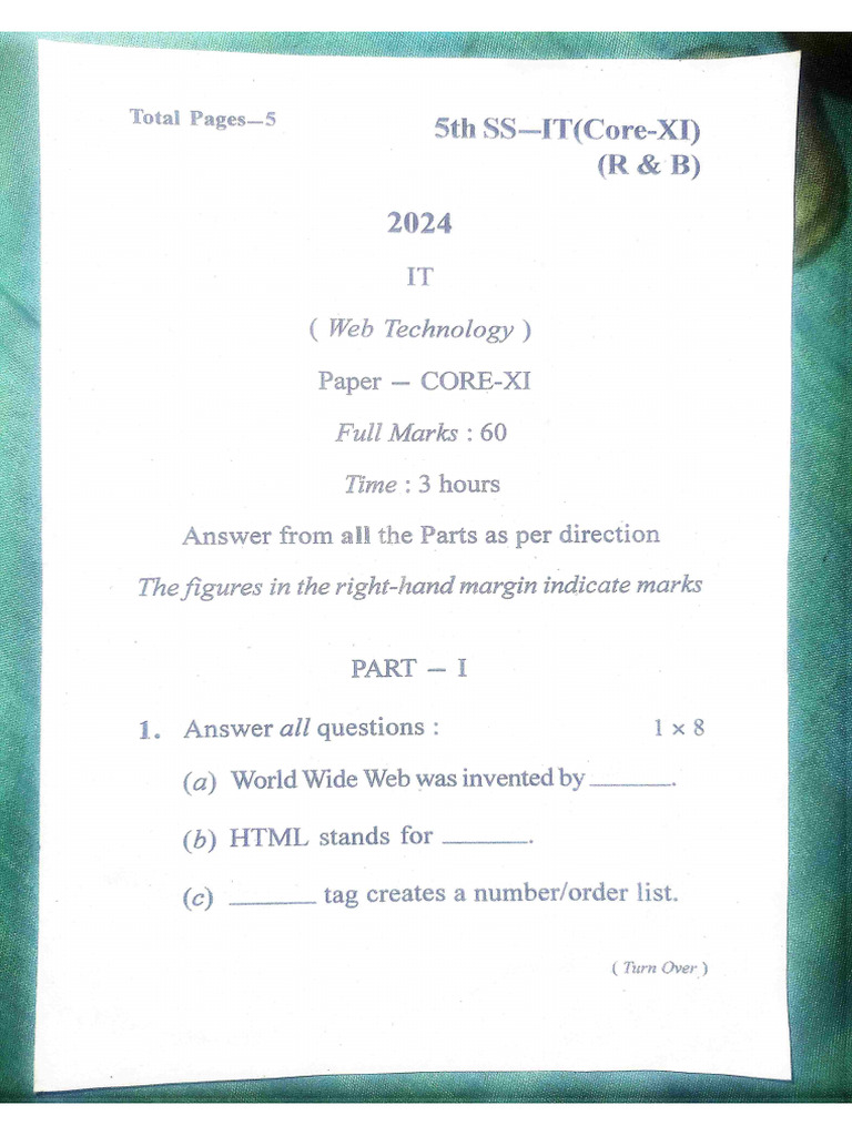 Sem 5 PYQ 2024 | PDF