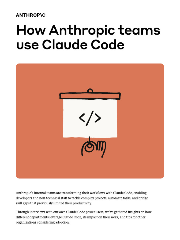 How Anthropic Teams Use Claude Code v2 | PDF | Workflow | Computer Science