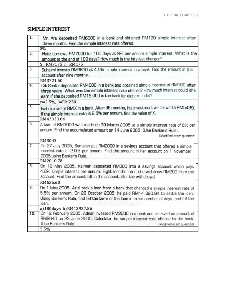 2 Simple Interest | PDF