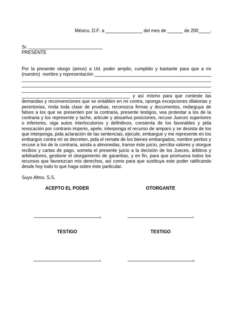 Carta Poder General | PDF