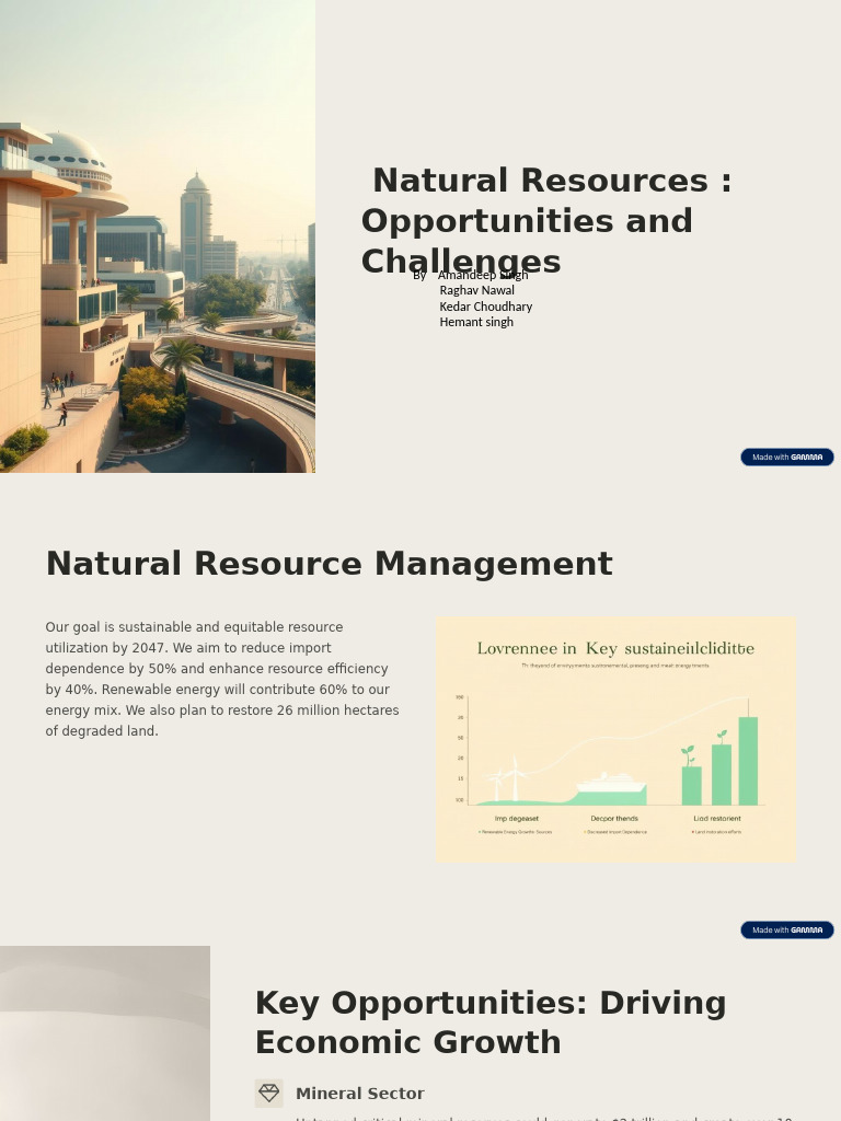 Natural Resources Opportunities and Challenges | PDF | Sustainability ...