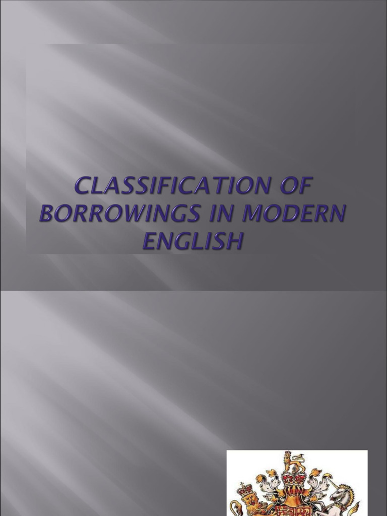 Modern English and Borrowings From Other Languages | PDF | Word ...