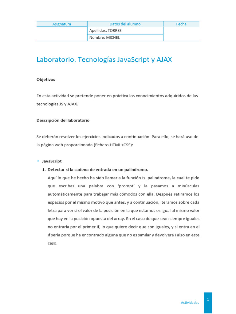 Laboratorio Tecnologías JavaScript y AJAX OK FINAL | PDF | Servidor web | Internet y web