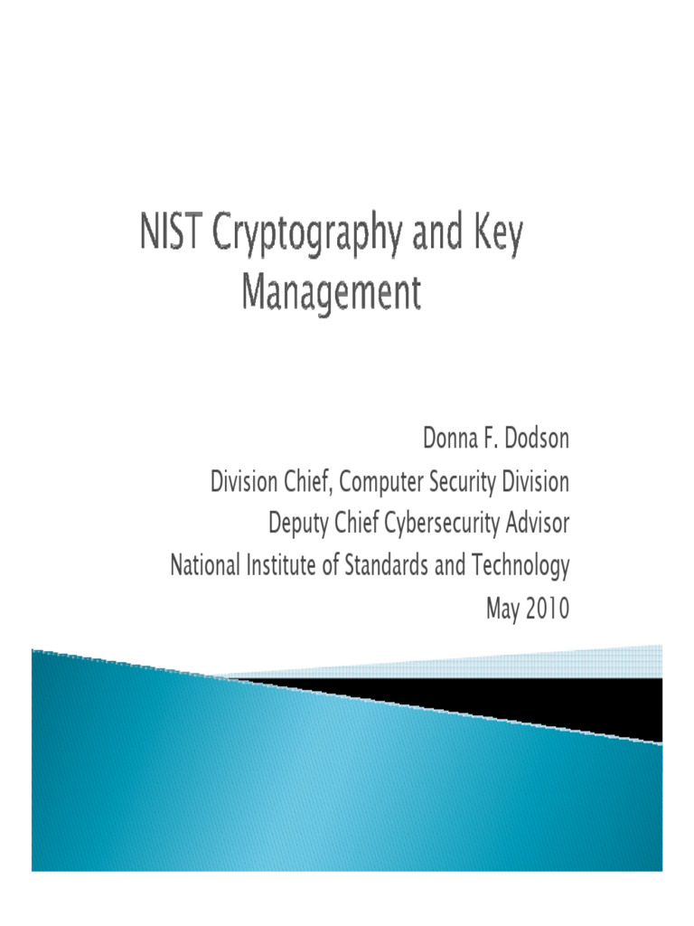 NIST Cryptography and Key Management | PDF | Public Key Cryptography | Key (Cryptography)